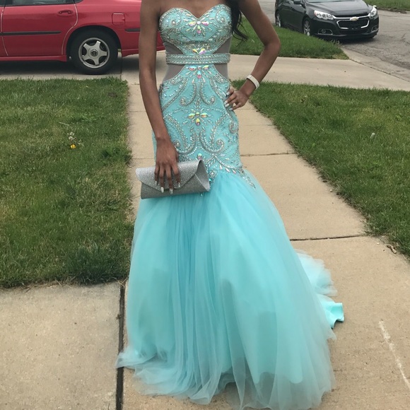 Dresses | Baby Blue Mermaid Prom Dress | Poshmark